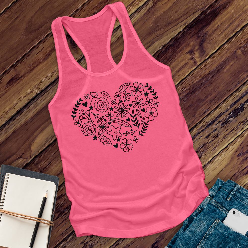 Flower Heart Women's Tank Top – Flock and Feathers